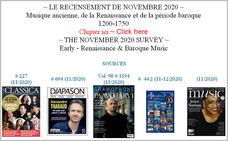 Musique ancienne et baroque (1200-1750) / Early music and baroque music ...